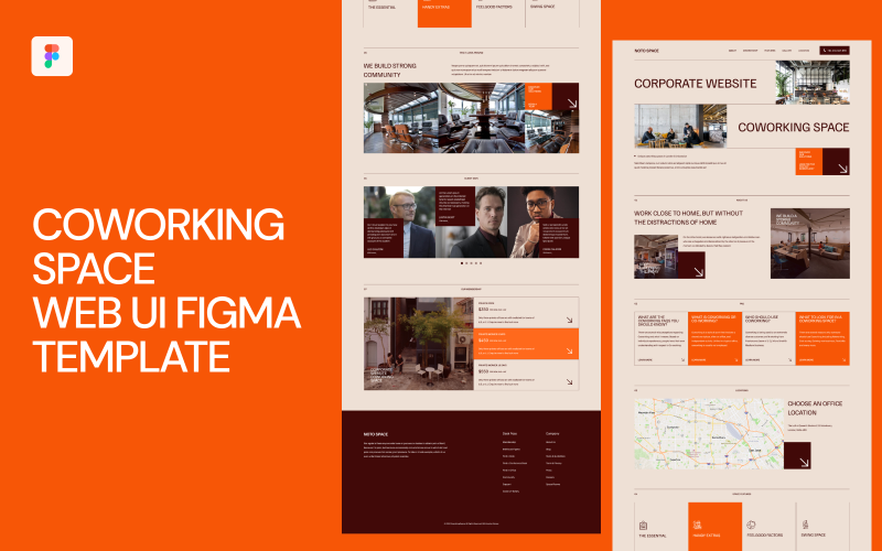 Coworking Space UI Figma Template #272876 - TemplateMonster