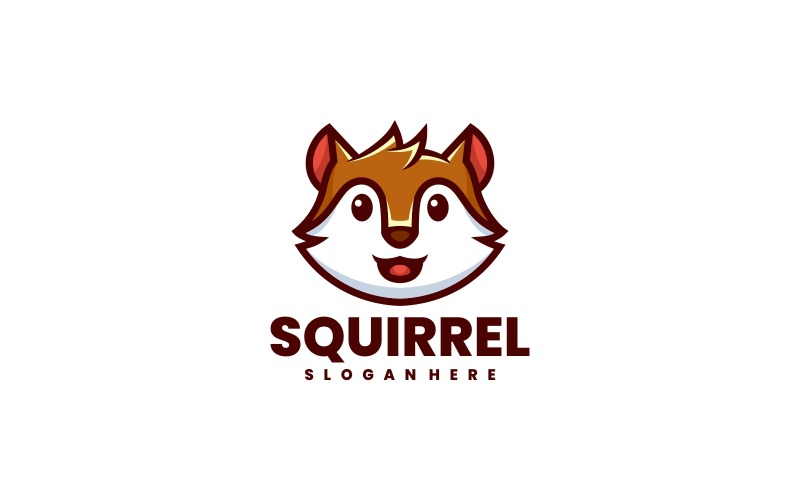 Squirrel Simple Mascot Logo 1 #272870 - TemplateMonster