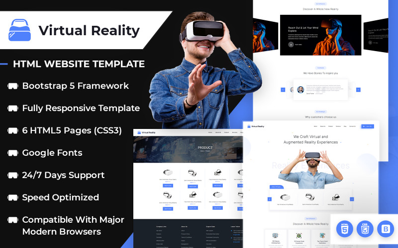 VR Studio HTML-Website-Vorlage #272937 - TemplateMonster