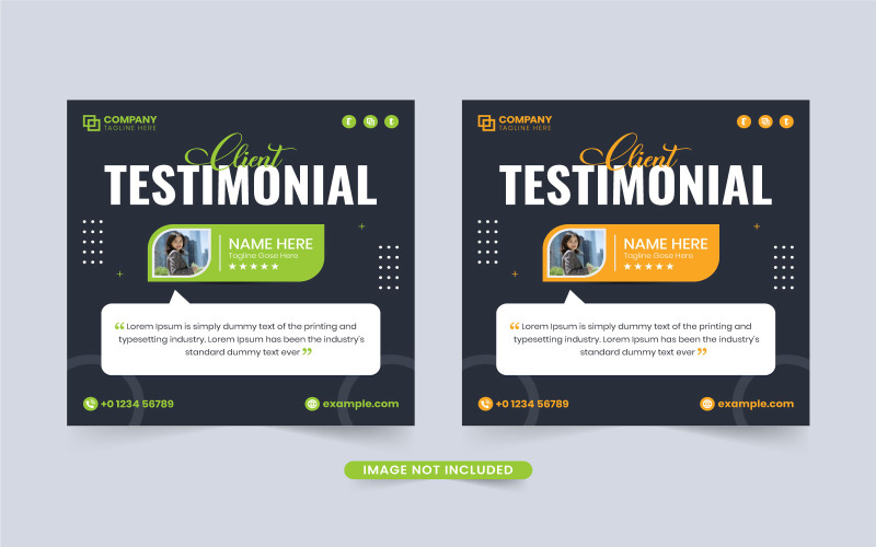 Creative Client Testimonial Vector #273180 - TemplateMonster
