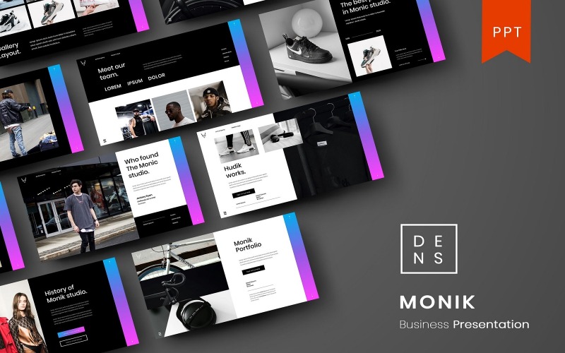 Monik – Modèle PowerPoint d'entreprise - TemplateMonster