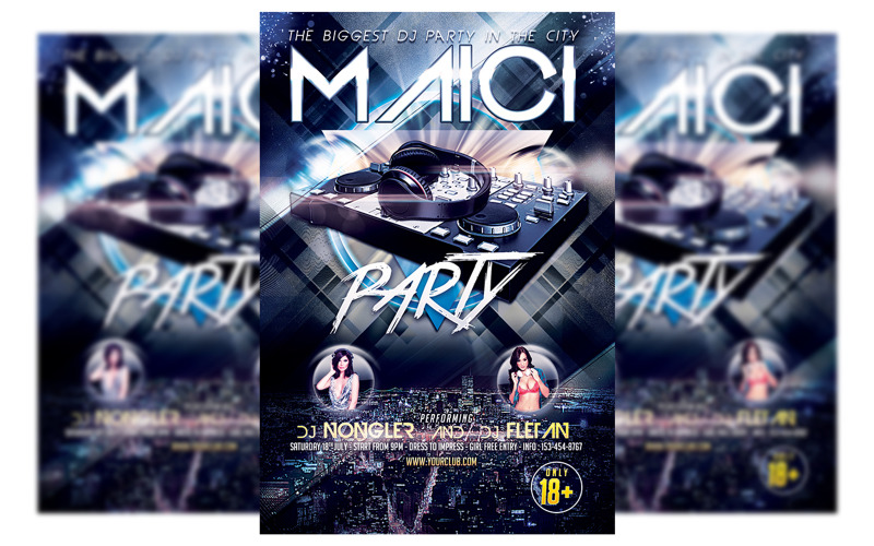 Guest Star Dj Flyer Template #273437 - TemplateMonster