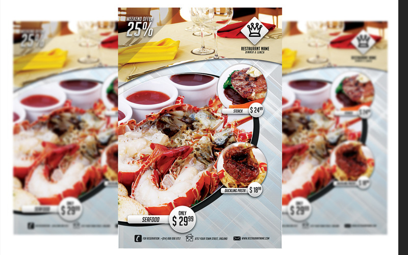 Restaurant Promotion Flyer Template #273441 - TemplateMonster