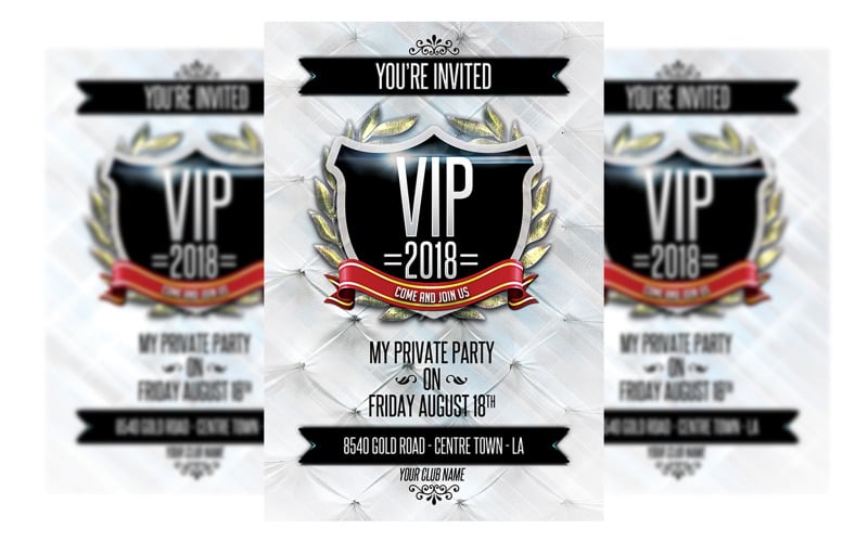 VIP Invitation Flyer Template #273438 - TemplateMonster