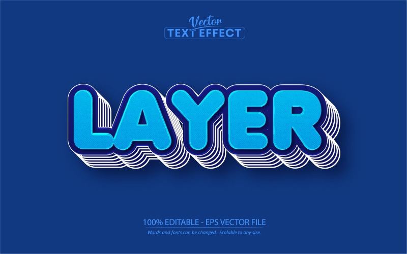 Layer - Editable Text Effect, Comic And Cartoon Text Style, Graphics ...