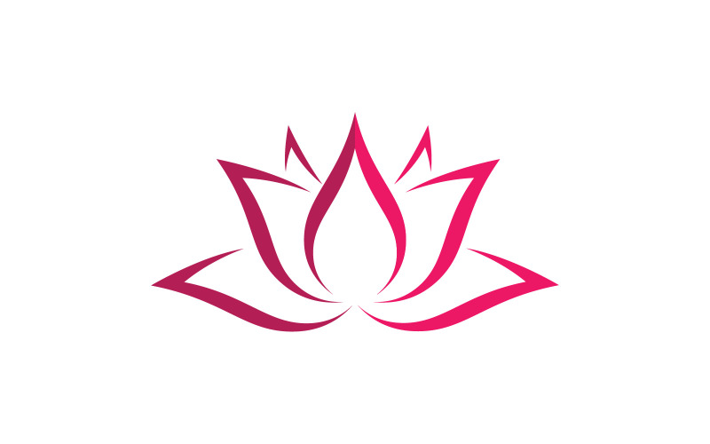 Skönhet Lotus Flower logotyp mall. Vektor illustration. V3