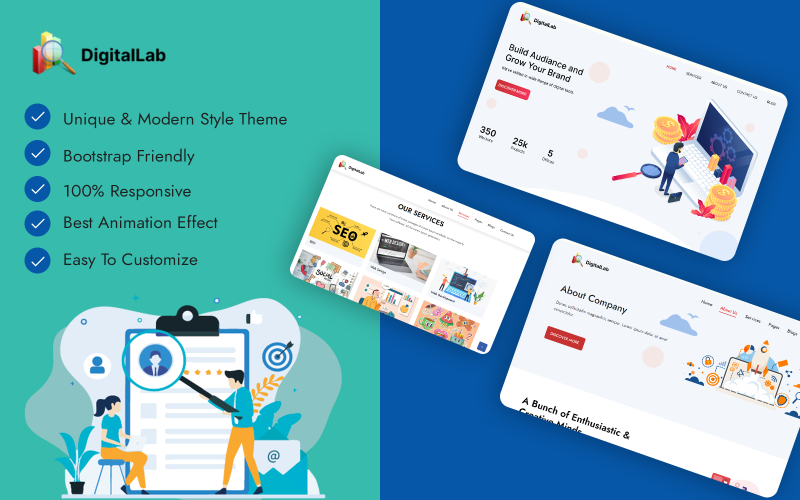 DigitalLab - Tema HTML para empresas de soluciones de TI