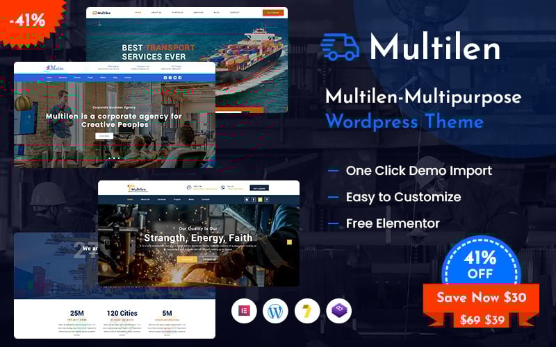 Multilen Multi-Purpose WordPress Theme - TemplateMonster