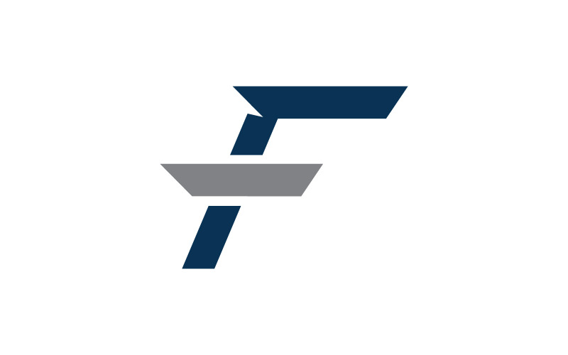 F harfi Logo şablonu. Vektör çizim. V8 - TemplateMonster