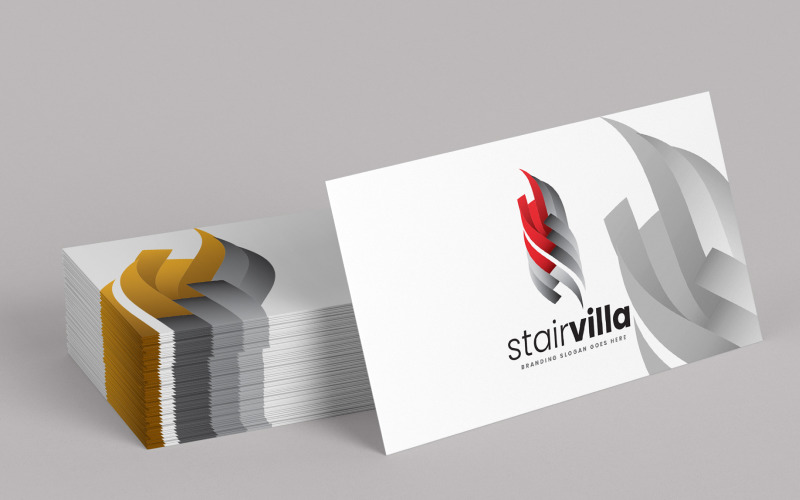 Staircase Model Architectural Housing Villa Logo