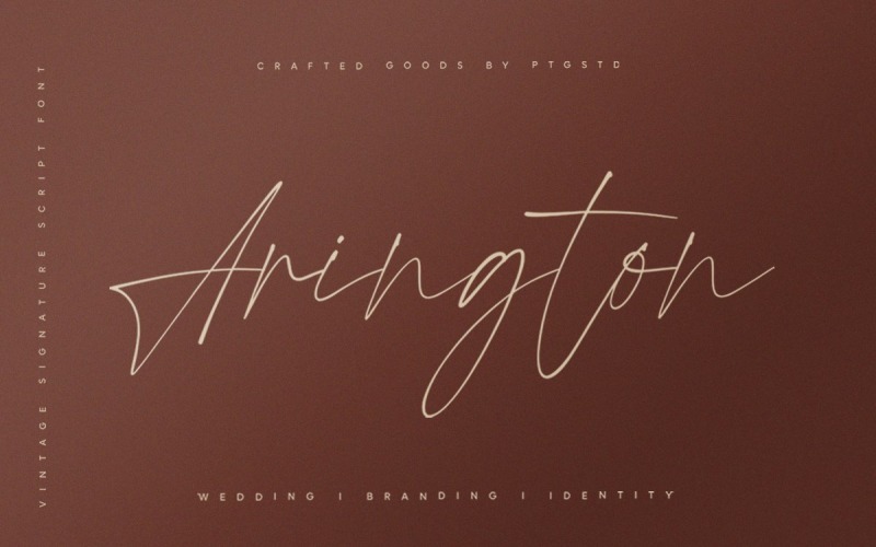 Arington | Vintage Signature Script Font - TemplateMonster