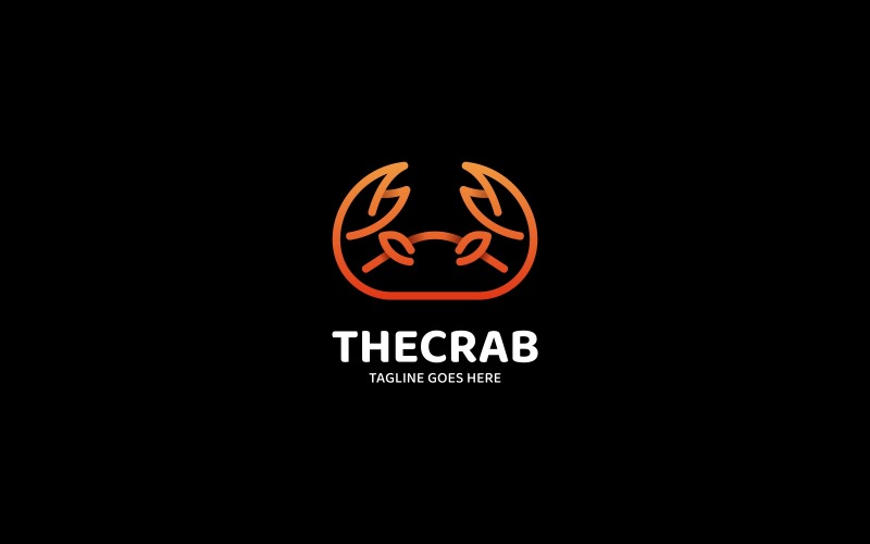 Crab Line Art Logo Template #274128 - TemplateMonster