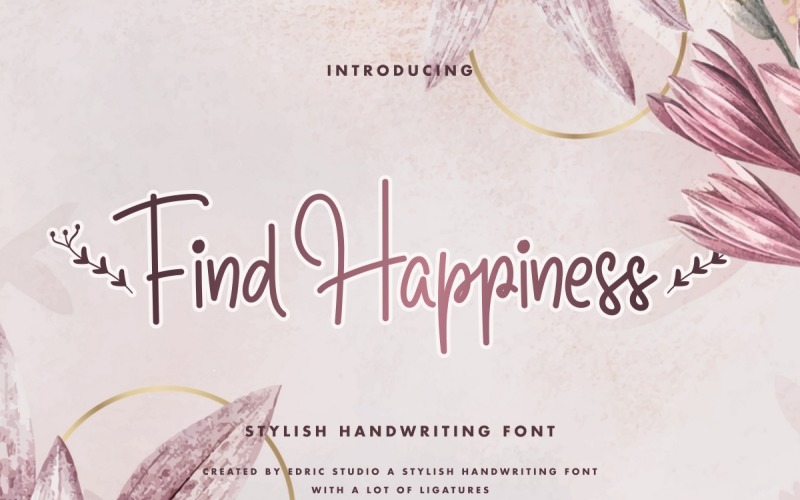 Find Happiness monoline Font #274193 - TemplateMonster