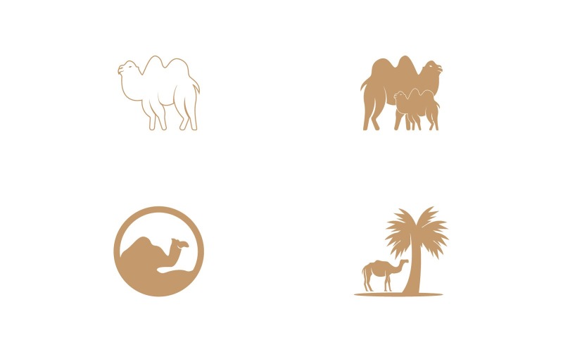 Illustration de modèle vectoriel d'icône et de symbole de chameau 21