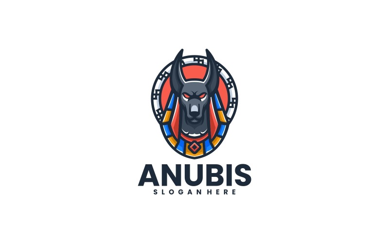 Anubis Simple Mascot Logo Style #274255 - TemplateMonster