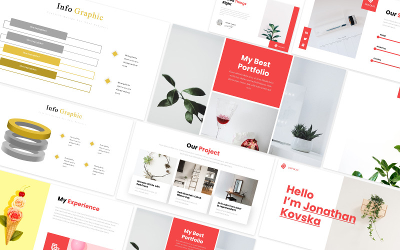 Modello PowerPoint per portfolio personale di Jonathan Kovska