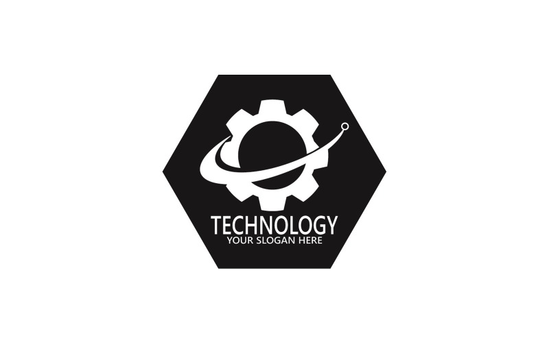 Illustration de modèle de vecteur de logo de technologie 15