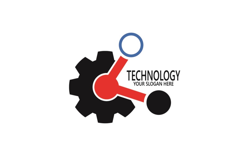 Modèle vectoriel de logo de technologie Illustration 3