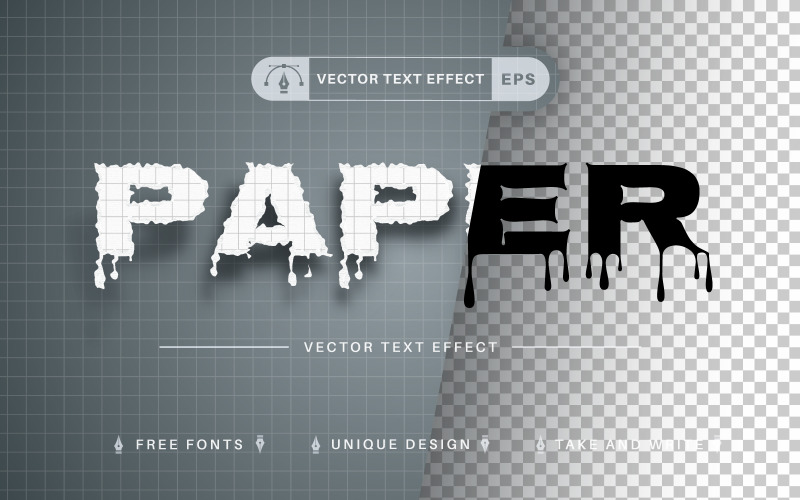 Scratch Paper - Editable Text Effect, Font Style, Design Illustration