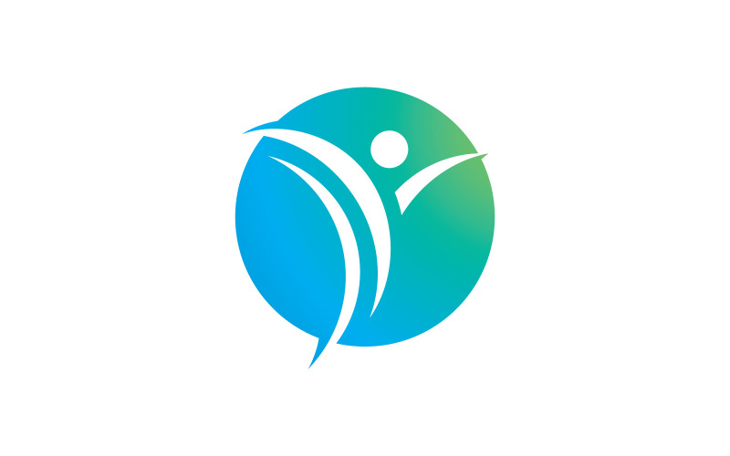 健康人标志模板。矢量图。 V3 #274602 - TemplateMonster