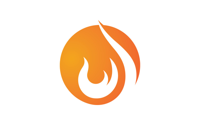 Modèle de logo de flamme de feu. Illustration vectorielle. V8