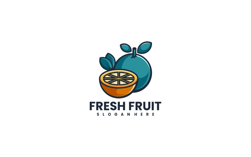 Style de logo simple de fruits frais - TemplateMonster