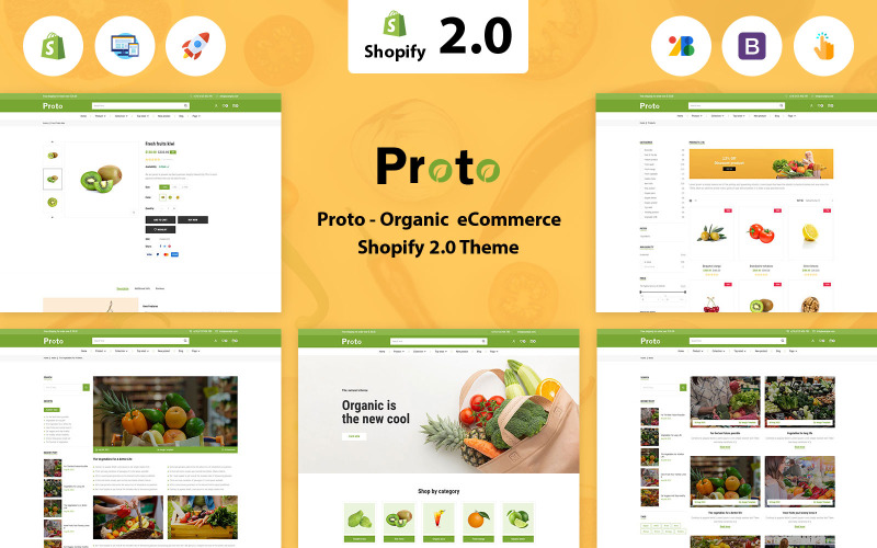 Proto - Organisches Shopify 2.0-Design - TemplateMonster