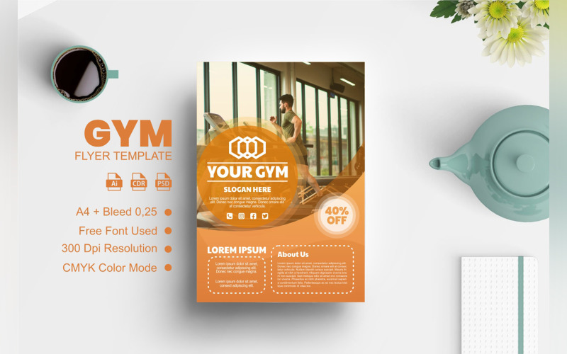 Gym Flyer Design Template #275007 - TemplateMonster
