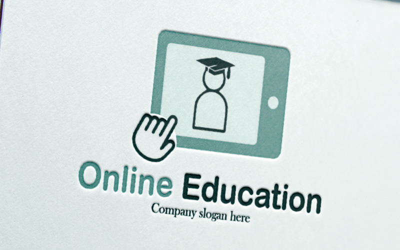 Professional Online Education Logo For Students.
