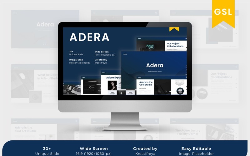 Adera - Business Google Slide Template - TemplateMonster Adera - Business Google Slide Template - TemplateMonster