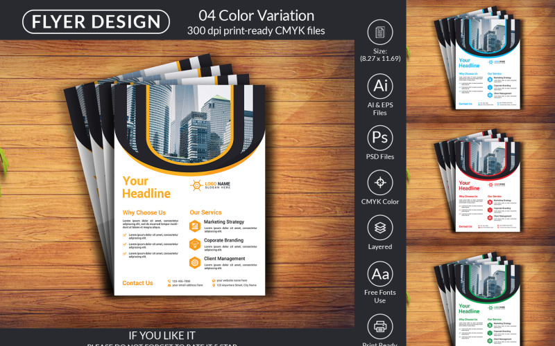 Creative Flyer Design Template For Company - TemplateMonster