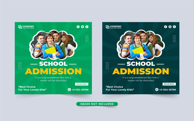 School registration and admission vector - TemplateMonster