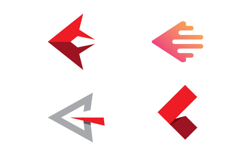 Arrow Logo template. Vector illustration. V5