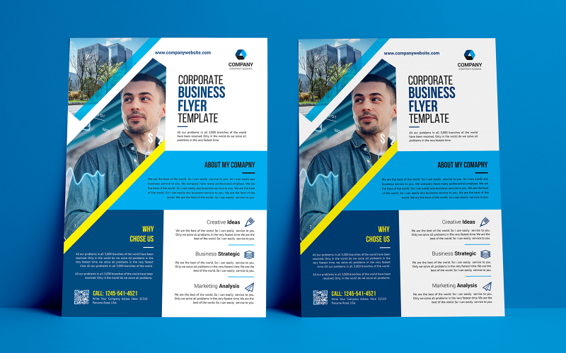 Company Project Business Flyer V.031 - TemplateMonster