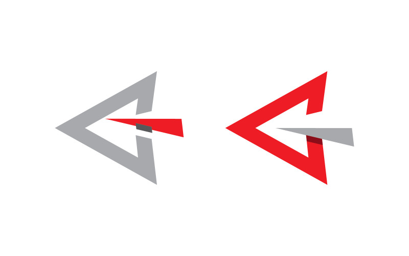 Modèle de logo de flèche. Illustration vectorielle. V3