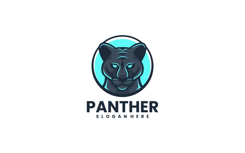 Logotipo de mascote simples da pantera - TemplateMonster