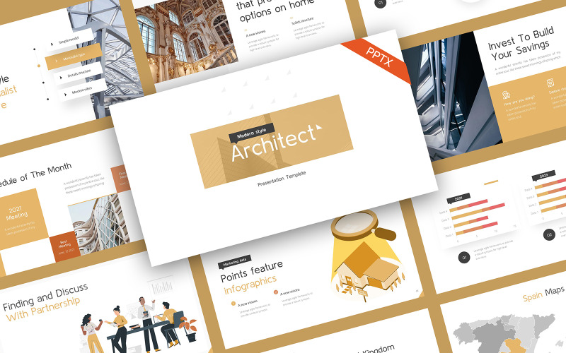 Modèle PowerPoint minimaliste dultras - TemplateMonster