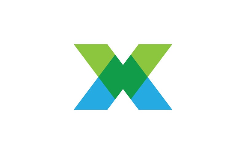 X letter logo template. Vector illustration. V3