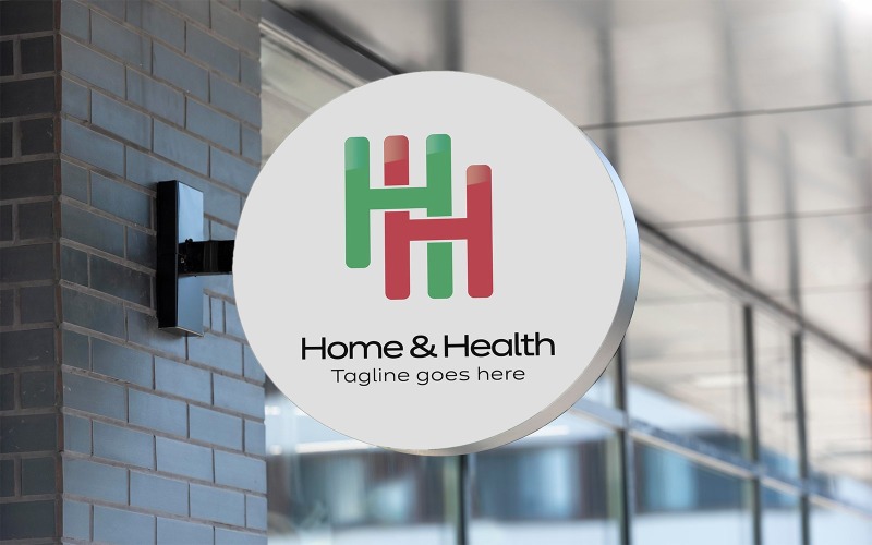 H Letter Logo Template - Home & Health - TemplateMonster