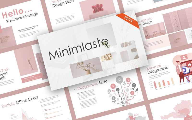 Modelo de PowerPoint Minimlaste Minimalista - TemplateMonster