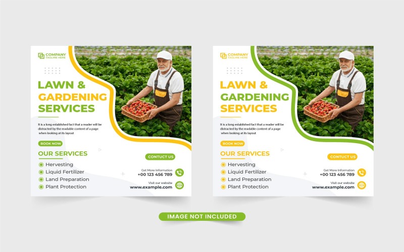 Lawn gardening business template vector - TemplateMonster