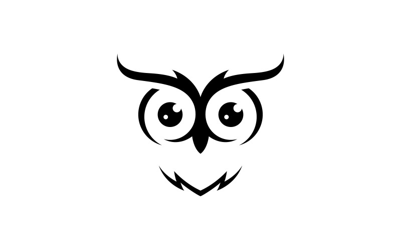 Modèle de logo de hibou. Illustration vectorielle V1