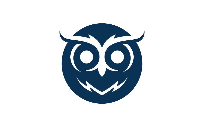 Modèle de logo de hibou. Illustration vectorielle V4