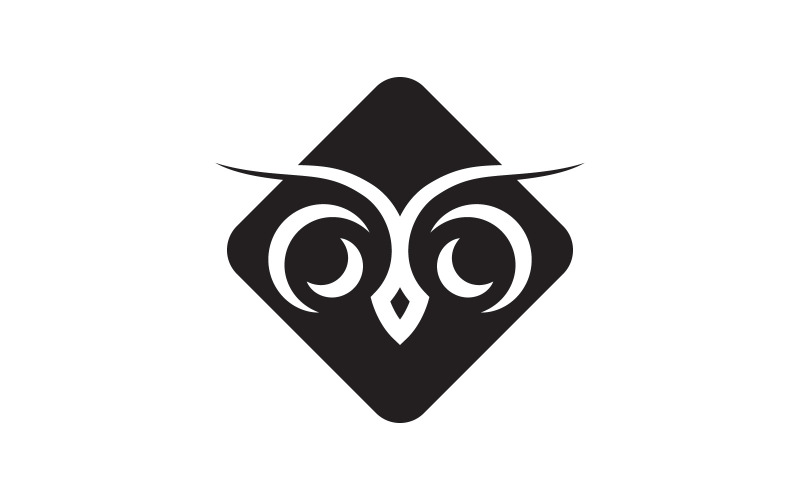 Modèle de logo de hibou. Illustration vectorielle V9