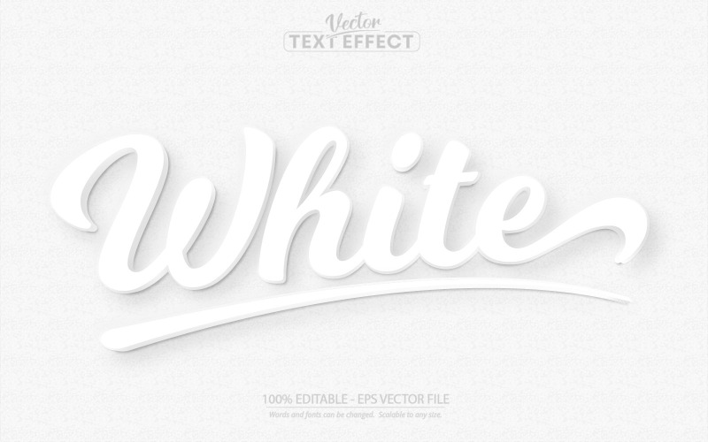 Blanc - Effet de texte modifiable, style de texte minimal et dessin ...