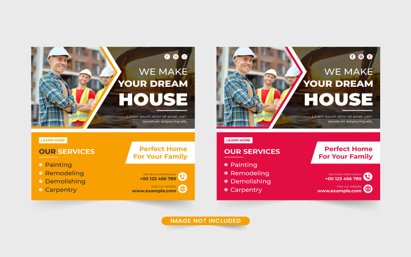 Construction business social media post - TemplateMonster