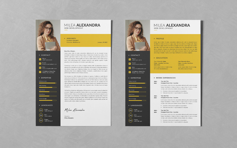 Modern Resume/CV Design PSD Templates - TemplateMonster