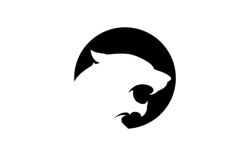 Phanter Silhouette logo template. Vector illustration. V5