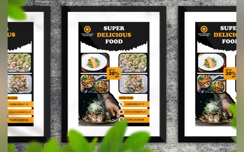 Delicious Food Flyer Template #276311 - TemplateMonster