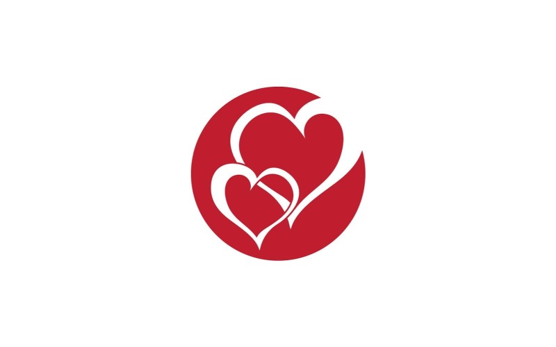 Love Heart Red Logo And Symbol 10 #276489 - TemplateMonster